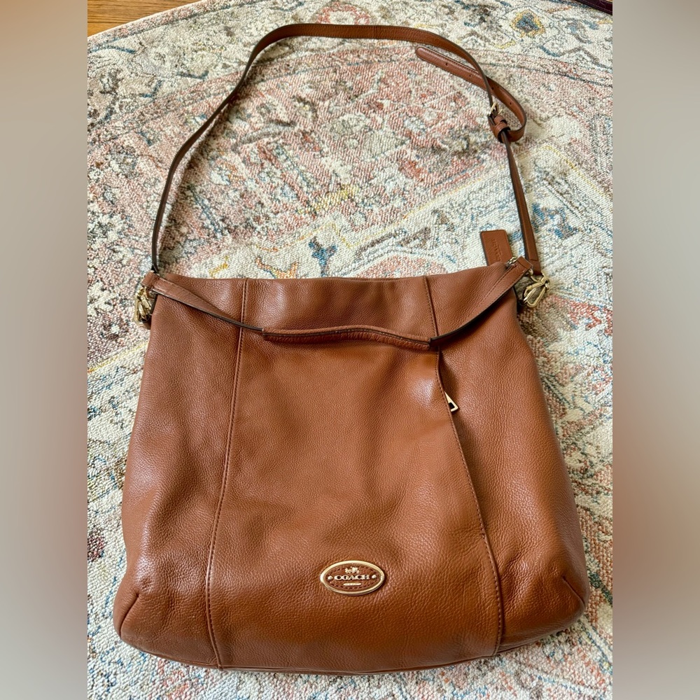 Coach Tan Brown Leather Shoulder Bag Crossbody - Gem